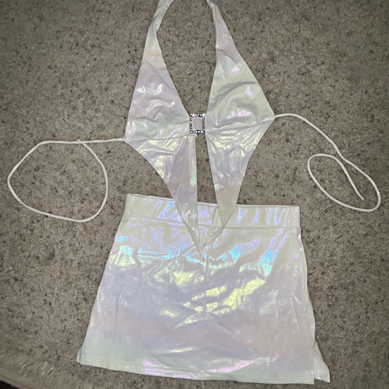 Sparkly rave/ party outfit Brand new pink Size S - Depop