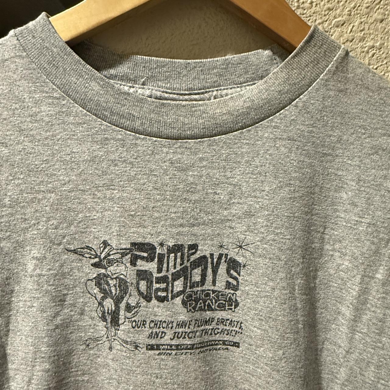Grey and black vintage Pimp Daddy's Chicken Ranch... | Depop