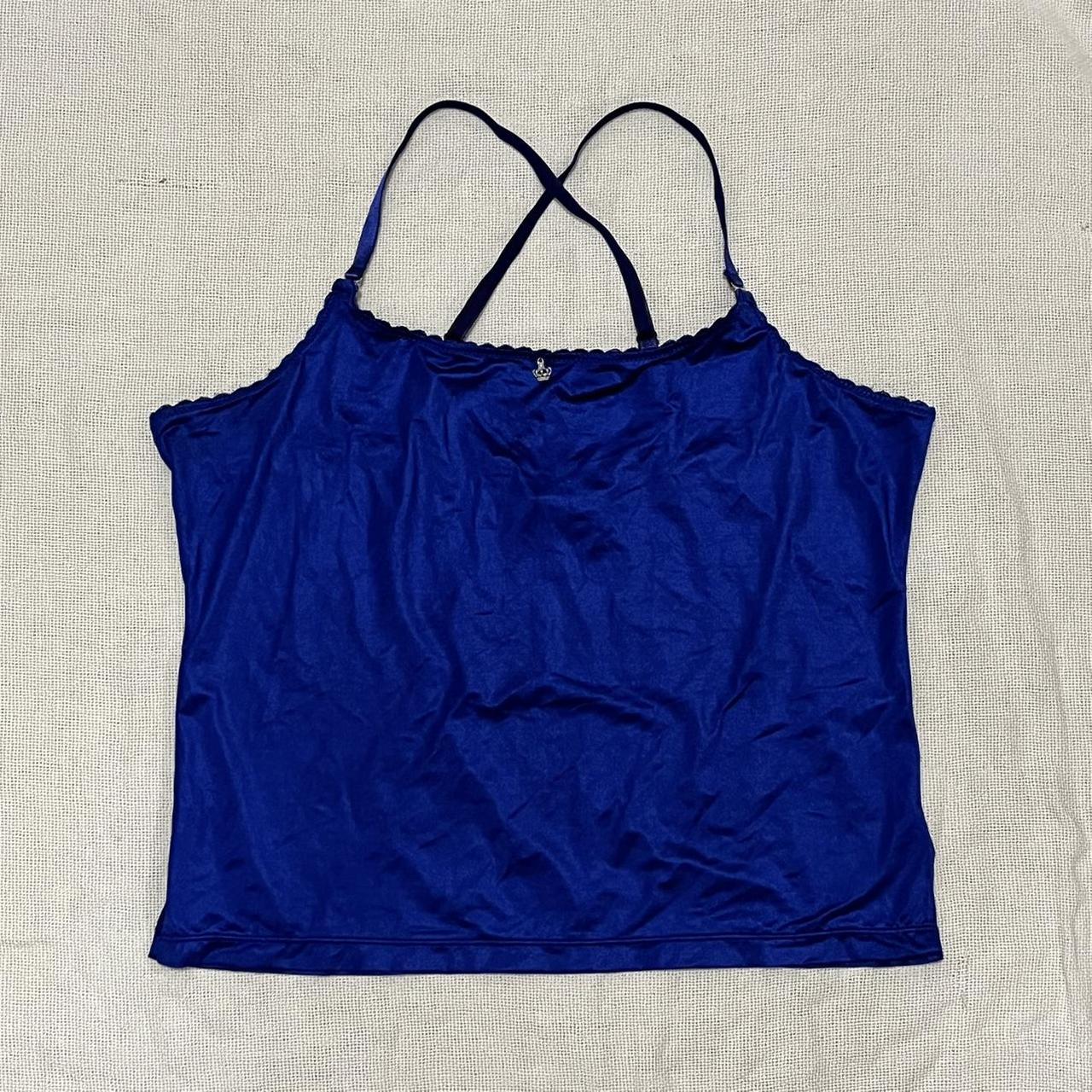 shiny royal blue camisole rich blue color that... - Depop
