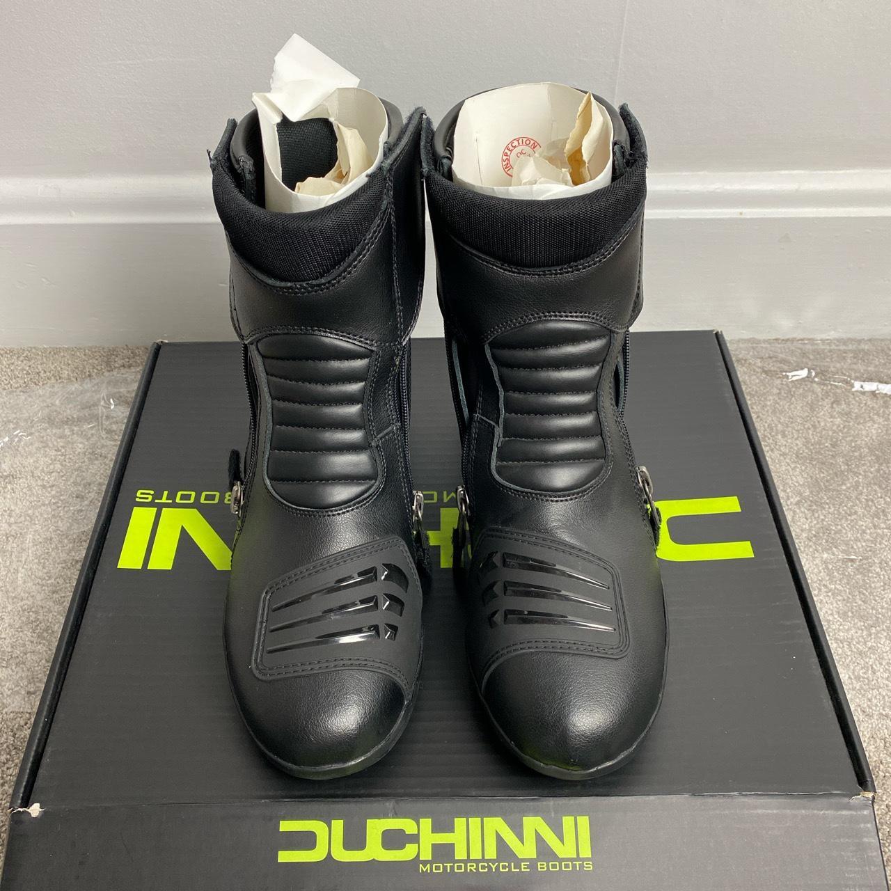 Duchini Motorcycle Boots Black (9UK) - Depop