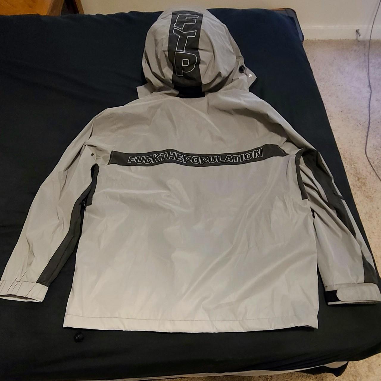 FTP silver parka 3m reflective deadstock never worn... - Depop