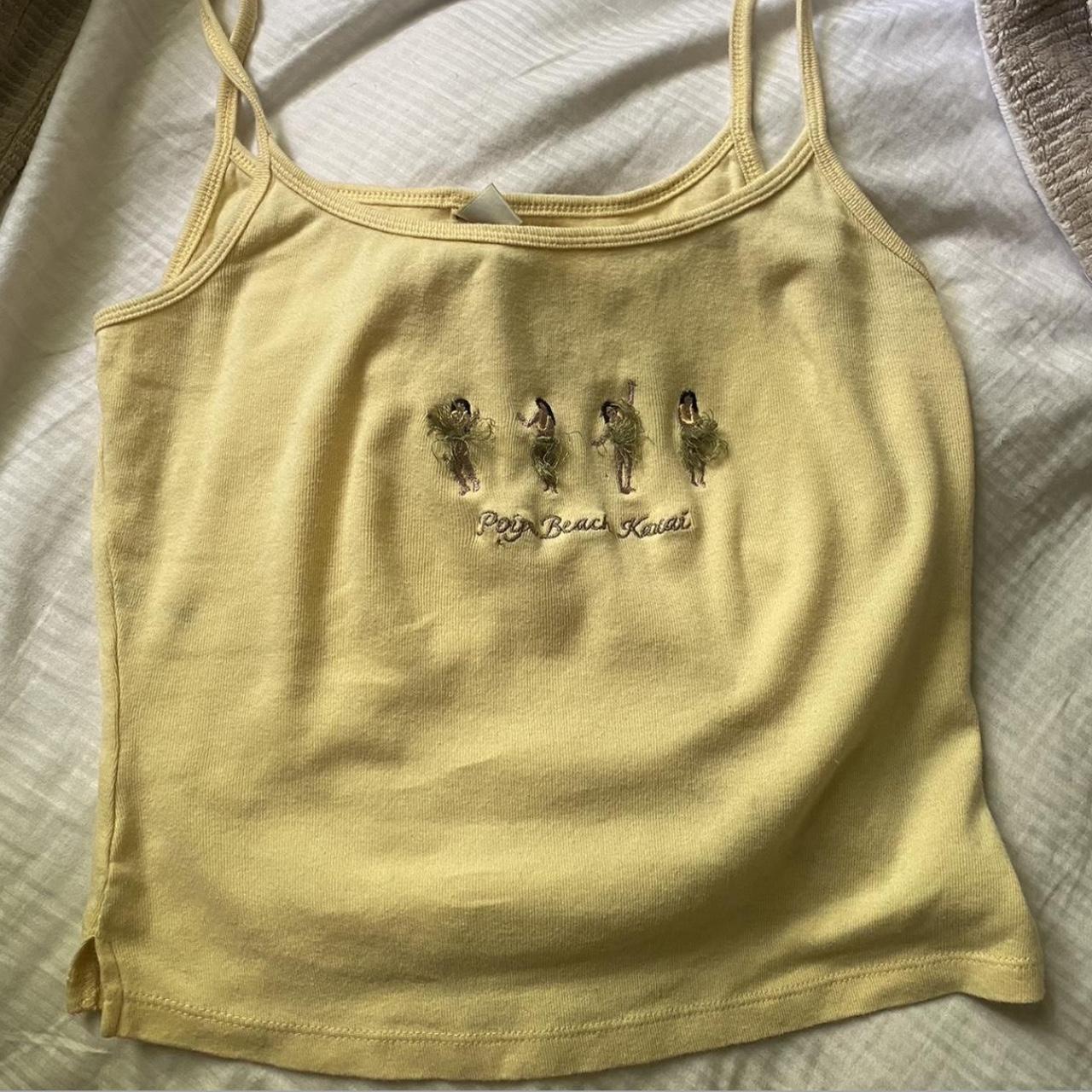 Poyou beach, kauai, Hawaii yellow tank top Has... - Depop