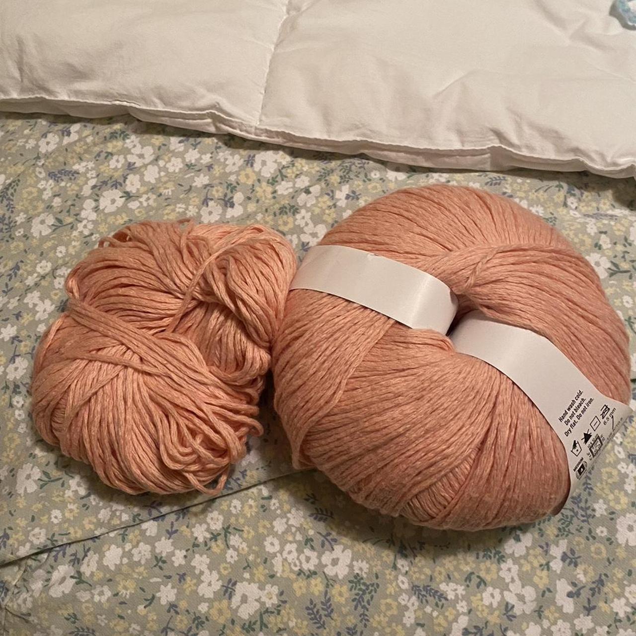 Loops and Threads crème cotton yarn in light pink.... - Depop
