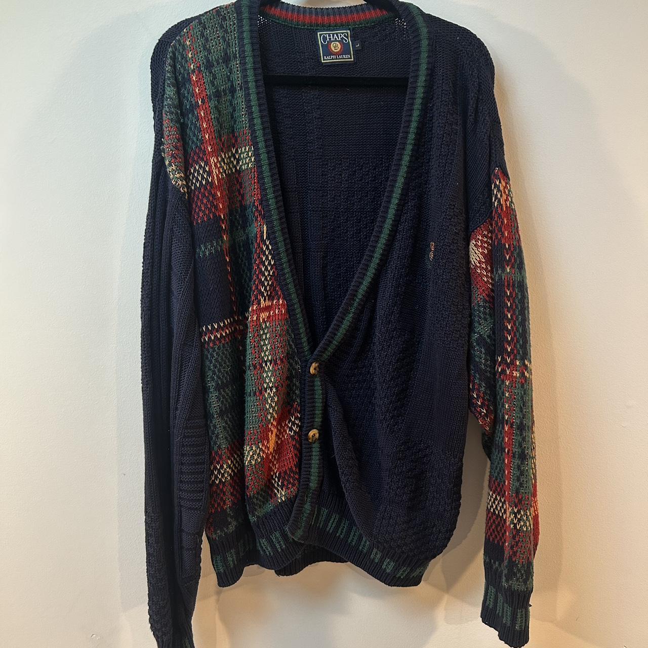 Vintage Chaps Ralph Lauren Cardigan Size large 1980s... - Depop