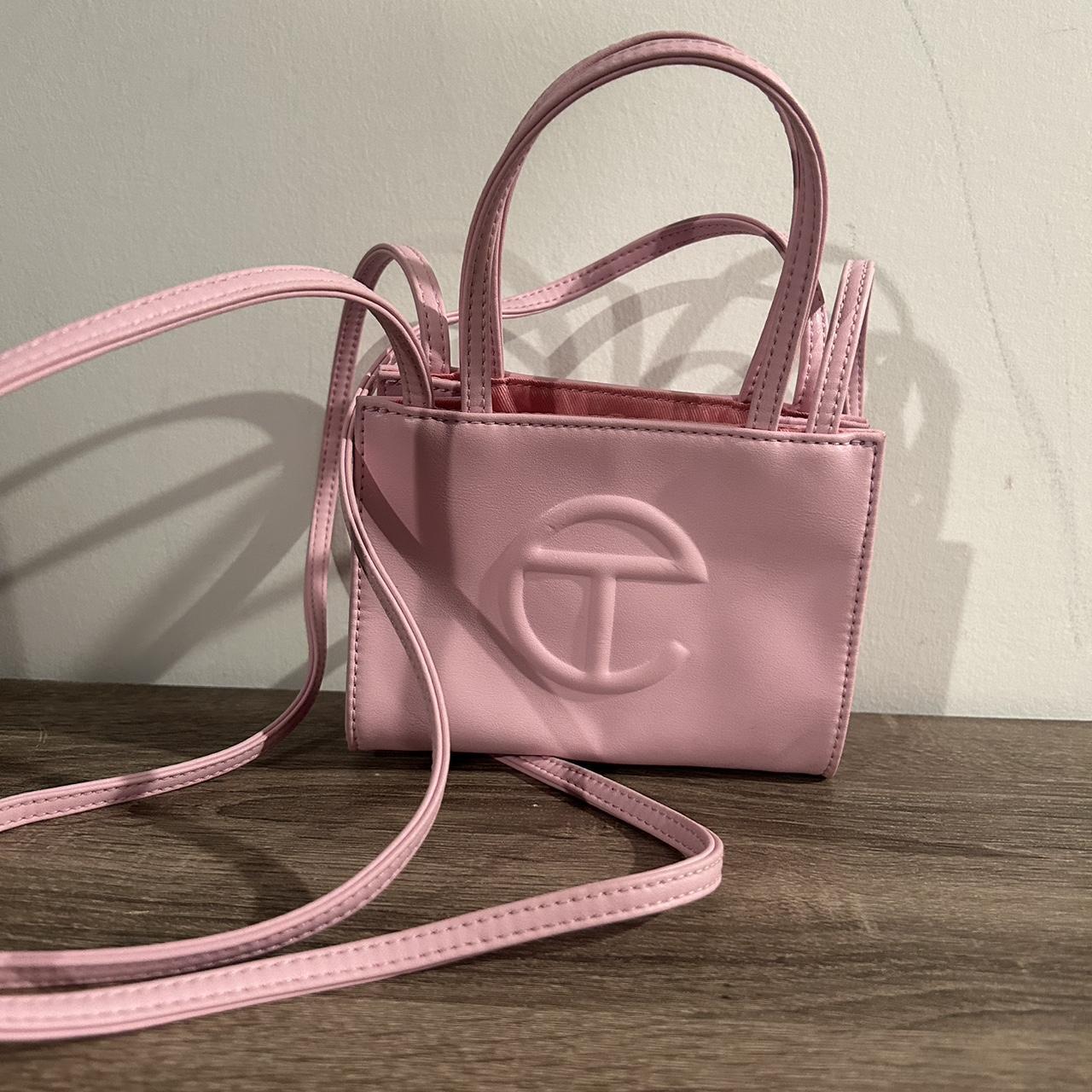 Beautiful bubblegum pink Telfar mini bag 6.5” inches... - Depop