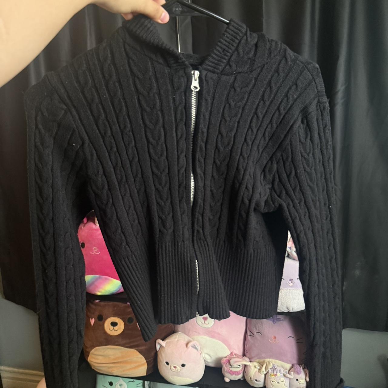 forever 21 zip up size large little cropped lightly... | Depop
