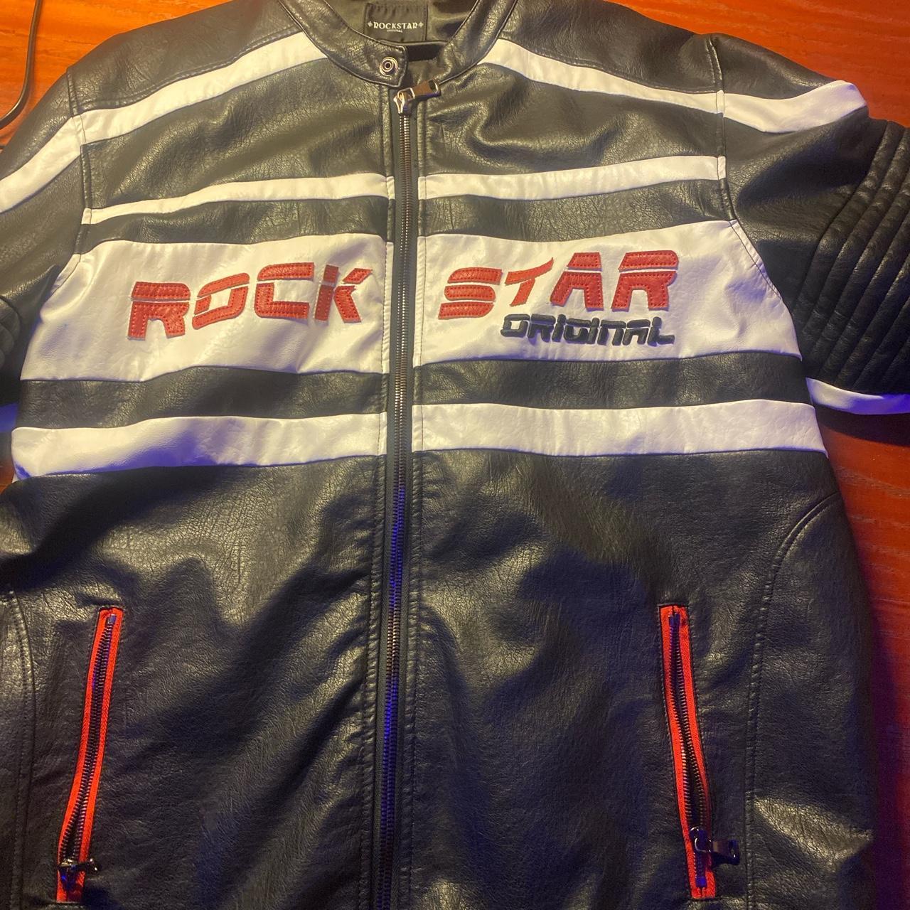 Rockstar leather original jacket Size XXXL open to... - Depop