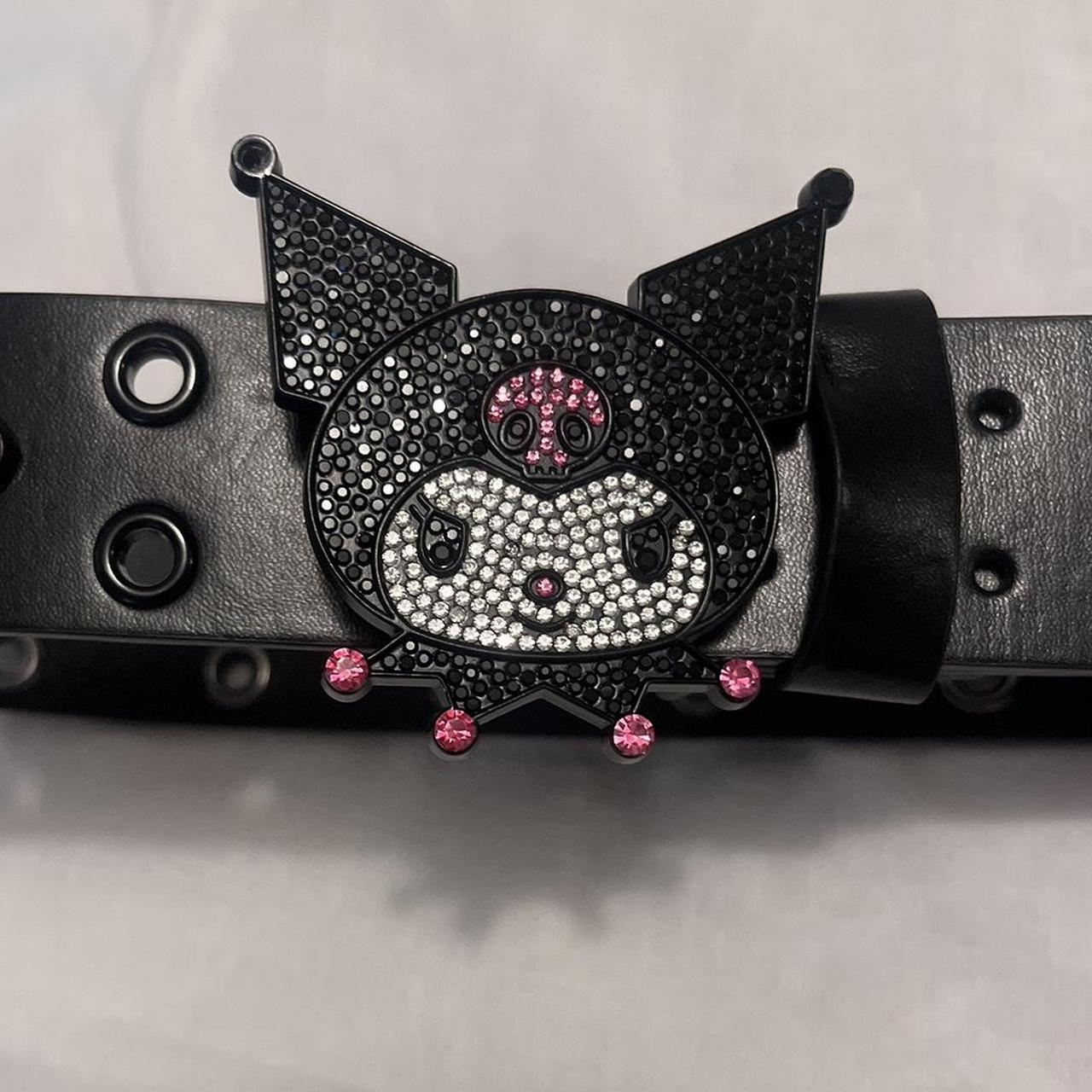 super cute black and pink Kuromi belt ┈・୨ ୧・┈ dm... - Depop