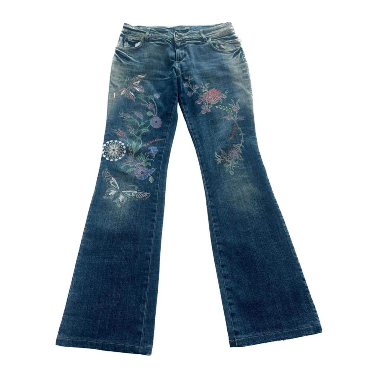 Vintage Just Cavalli flower pattern Jeans - would... - Depop