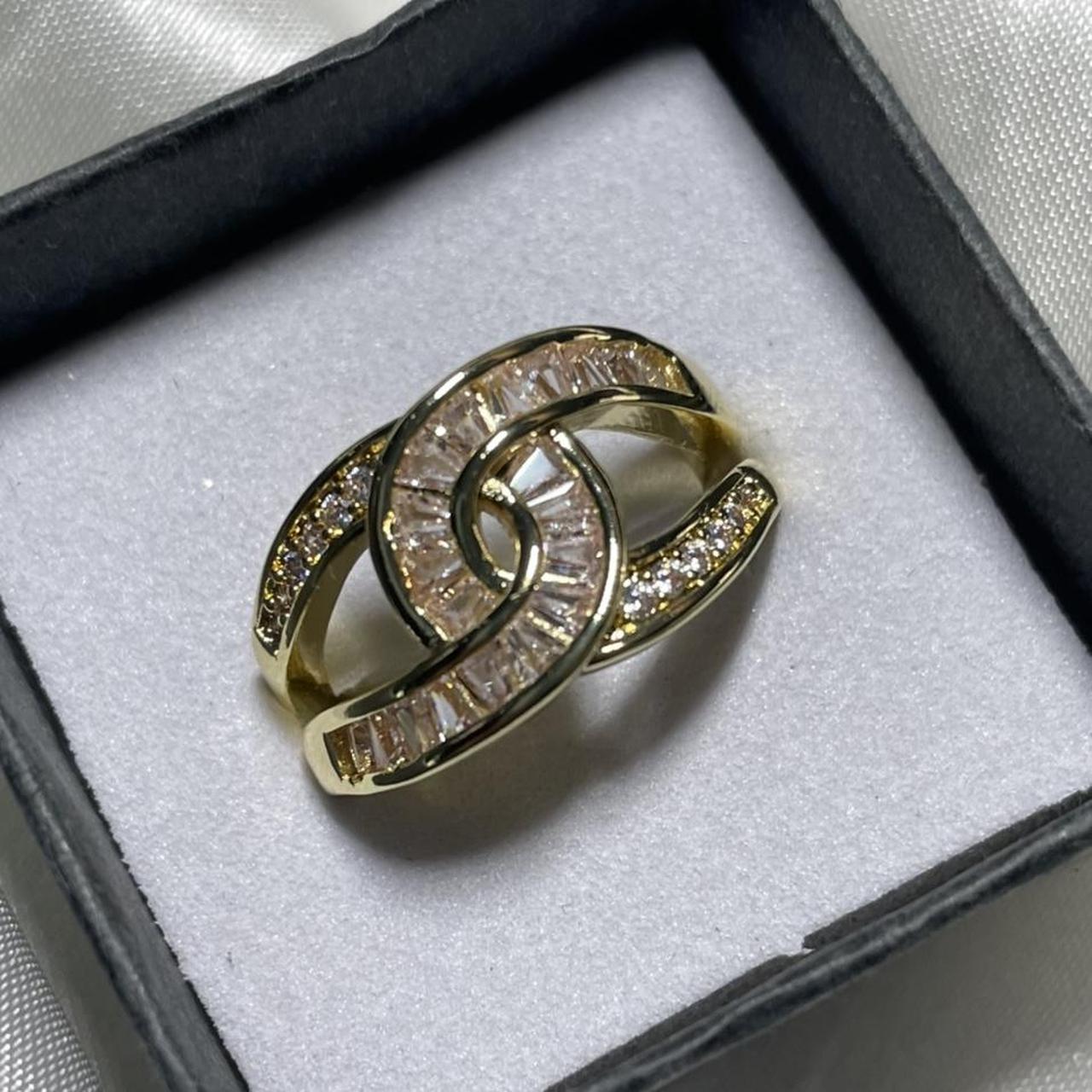 Adjustable Gold Ring & Black Gift Box Ring is... - Depop
