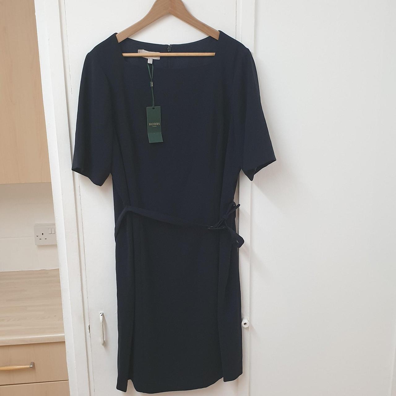 Hobbs Abigail Square Neck Dress Navy UK 20 #hobbs... - Depop