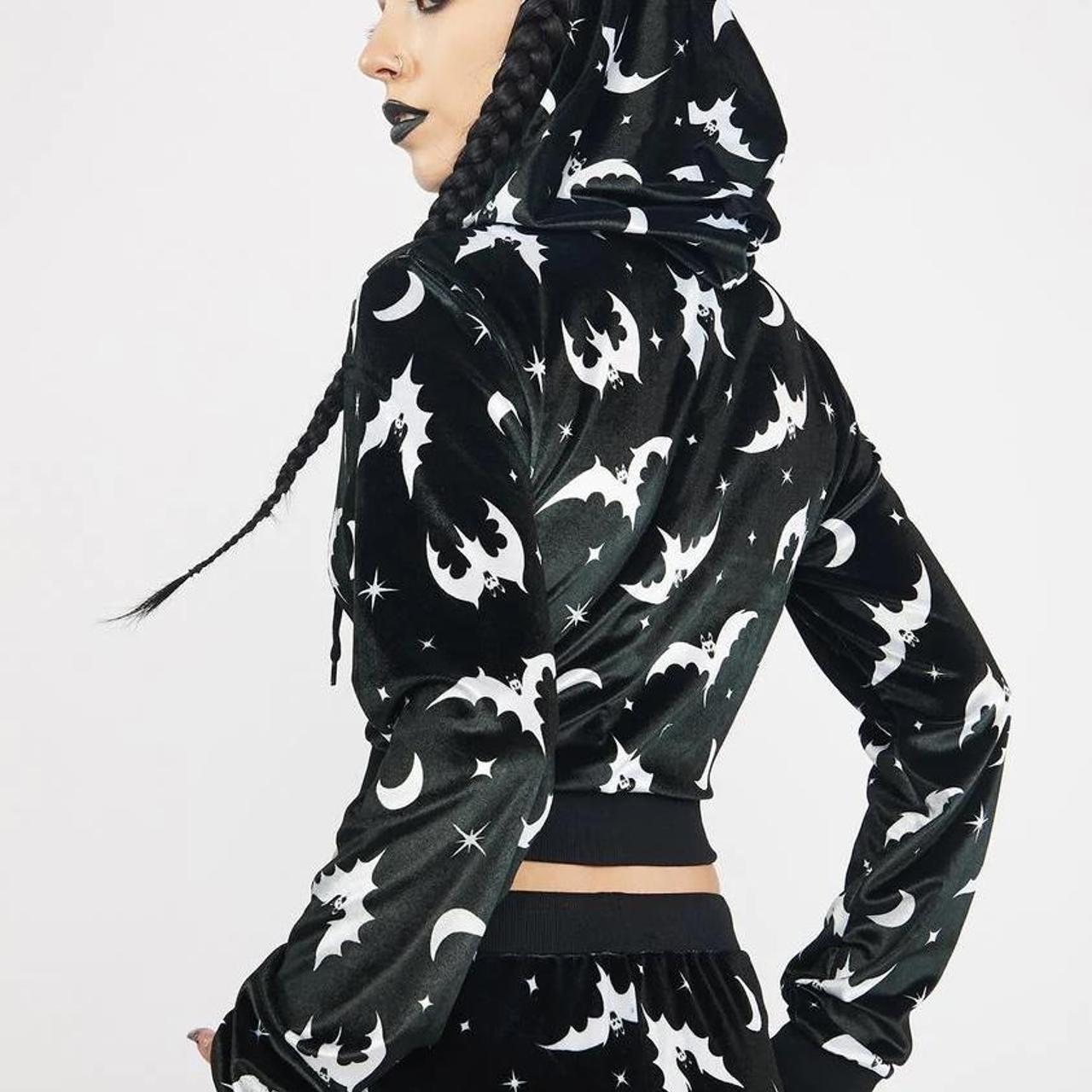 Dollskill sold out Bat Behavior Velvet set CROP... - Depop