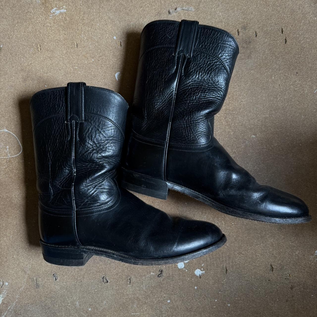 Justin Black Roper Boots. Great condition, plenty of... | Depop