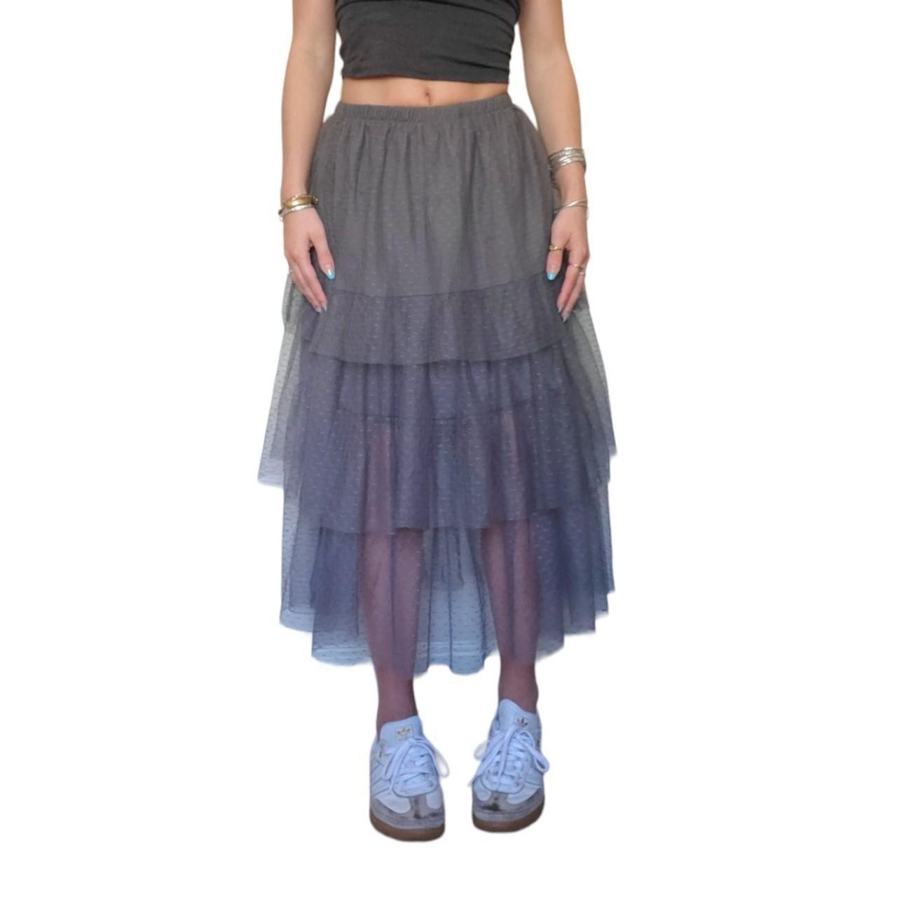 tutu tulle maxi midi skirt Adorable long grey tutu... - Depop