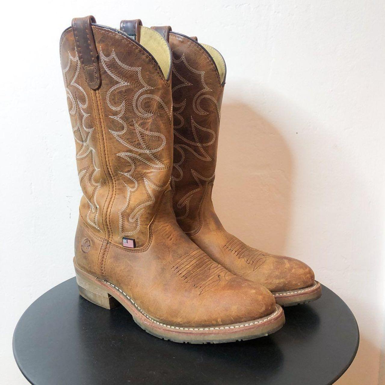 Mens DOUBLE H Gel Ice work boots soft toe size... - Depop