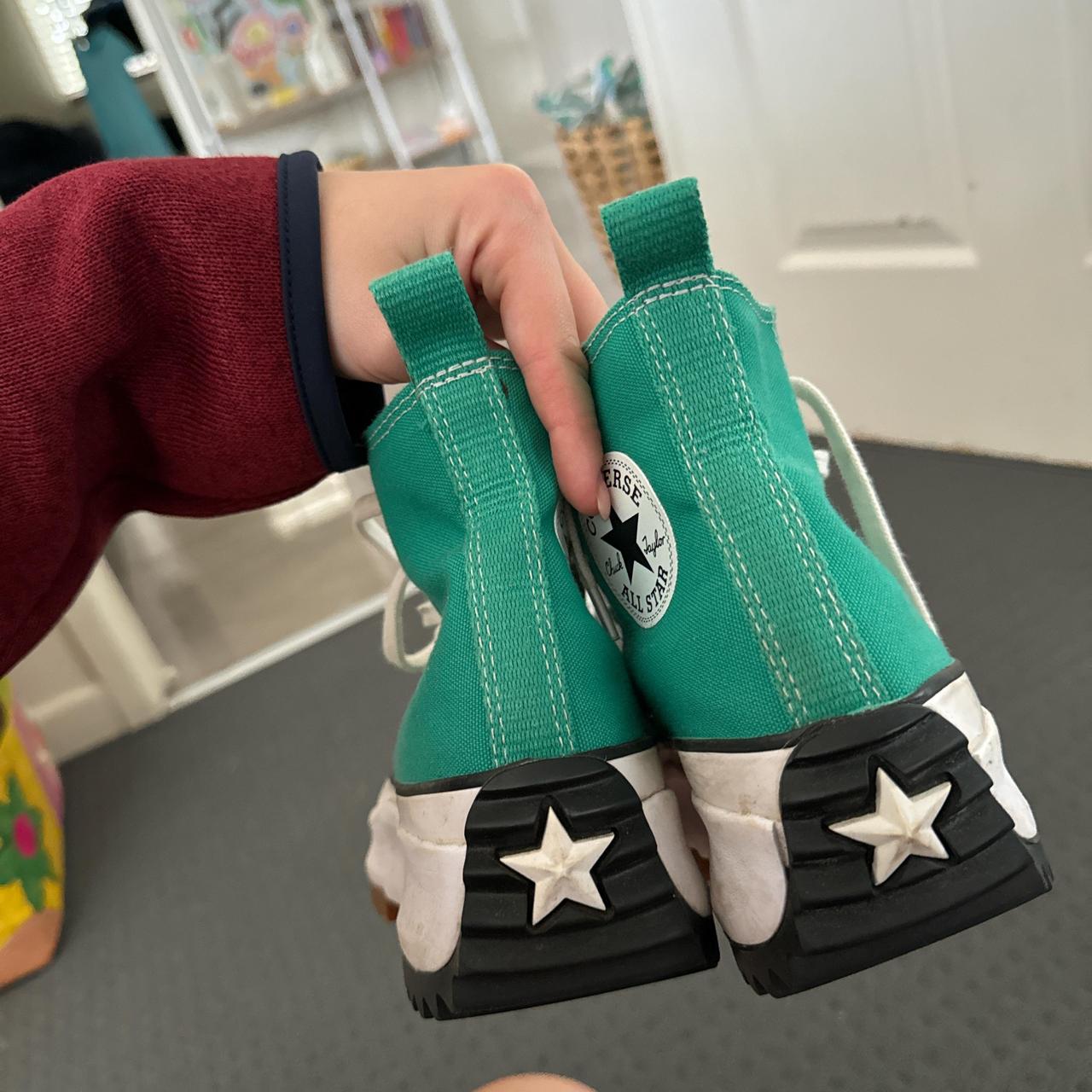 Unisex Converse Run Star Hike Lugged High Top Green... - Depop