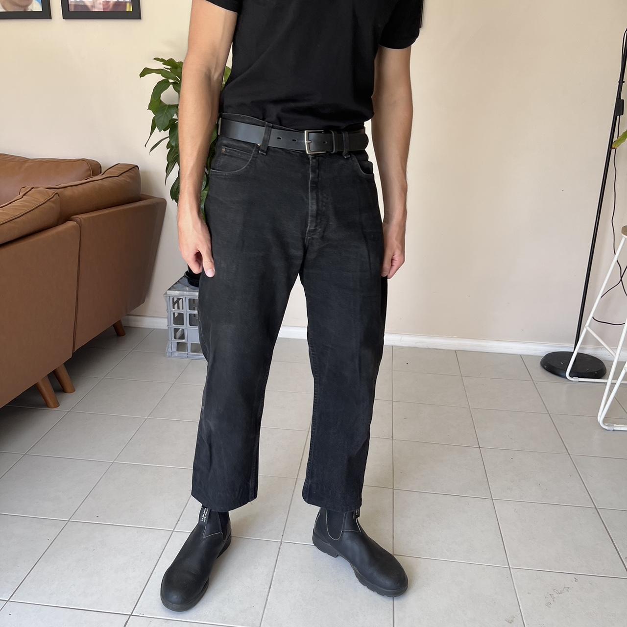 vintage black lee jeans pre-loved, great... - Depop