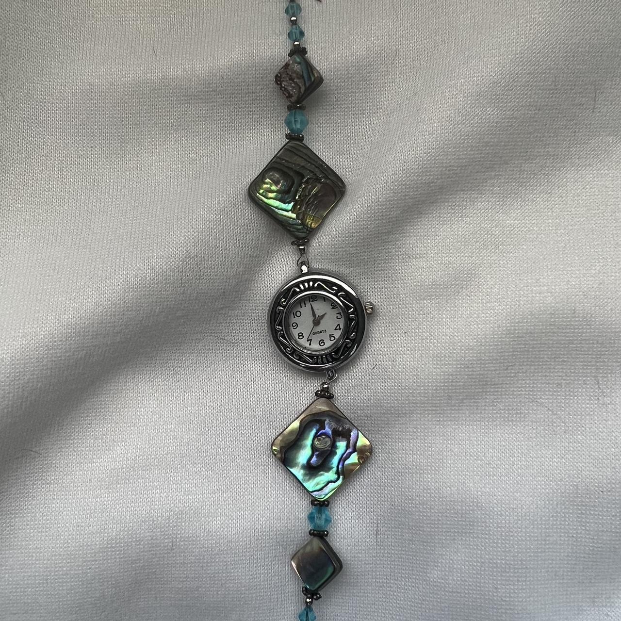Abalone shell beaded Watch WORKING- New battery put... - Depop