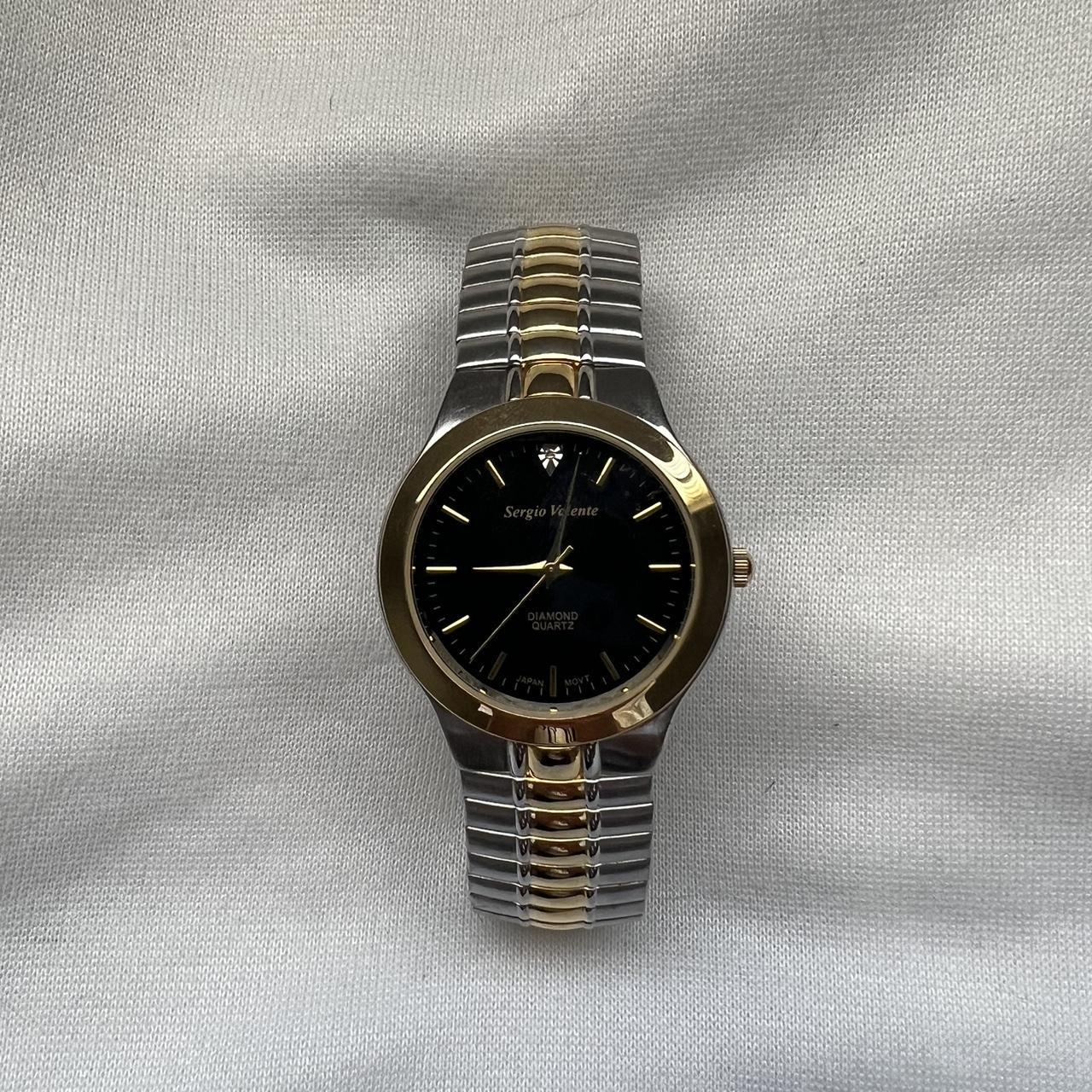 Mens Sergio Valente Watch Diamond quarts... - Depop