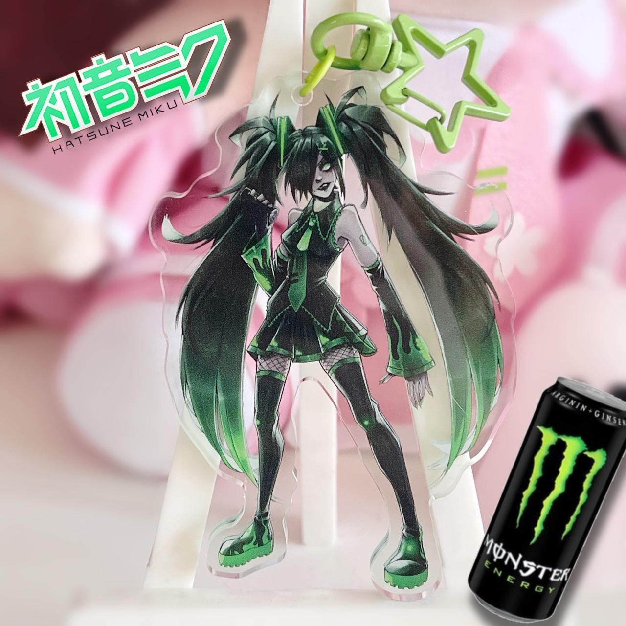 💚MONSTER ENERGY MIKU KEYCHAIN | Hatsune Miku | 3.5”... - Depop
