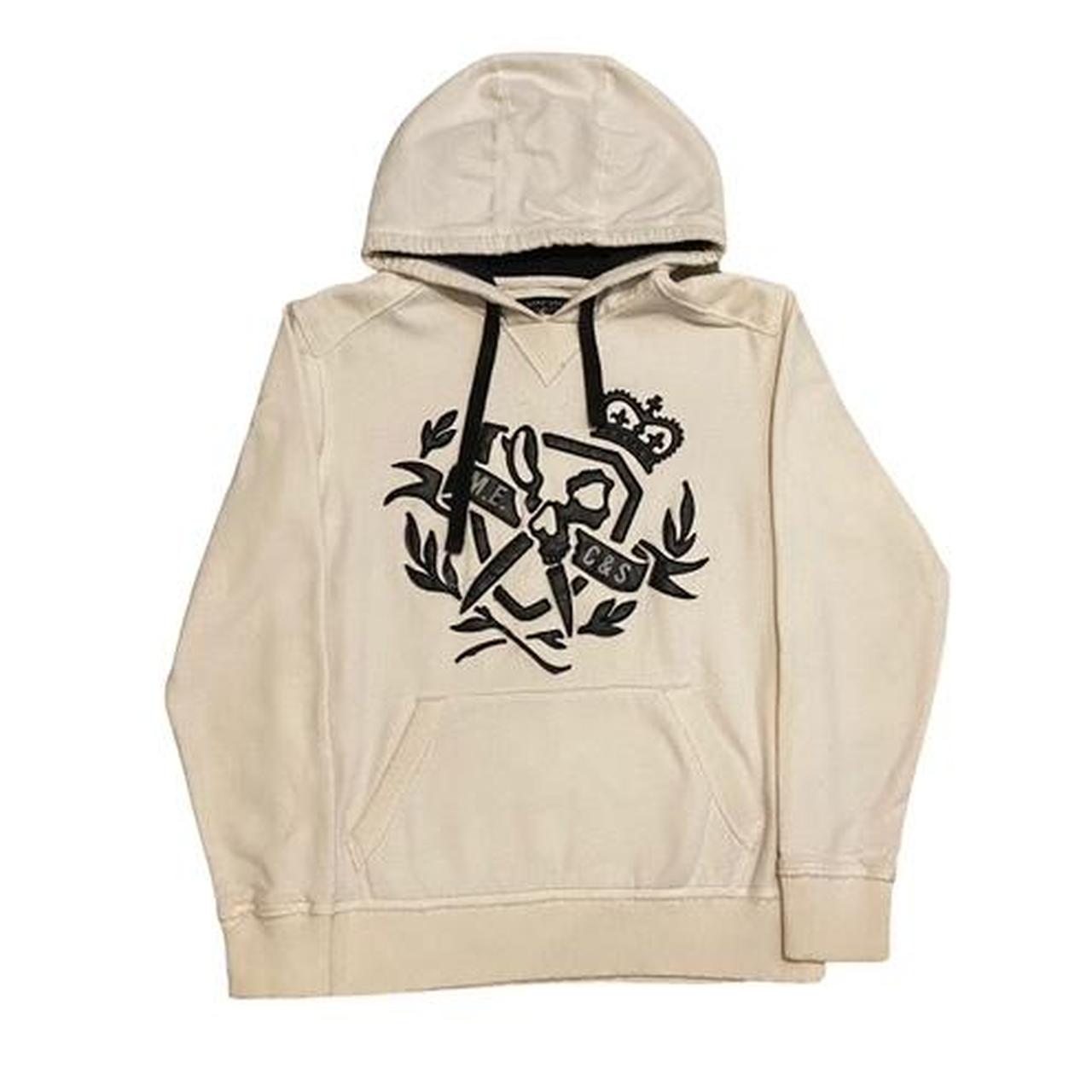 grunge mark ecko white hoodie size- medium ... - Depop