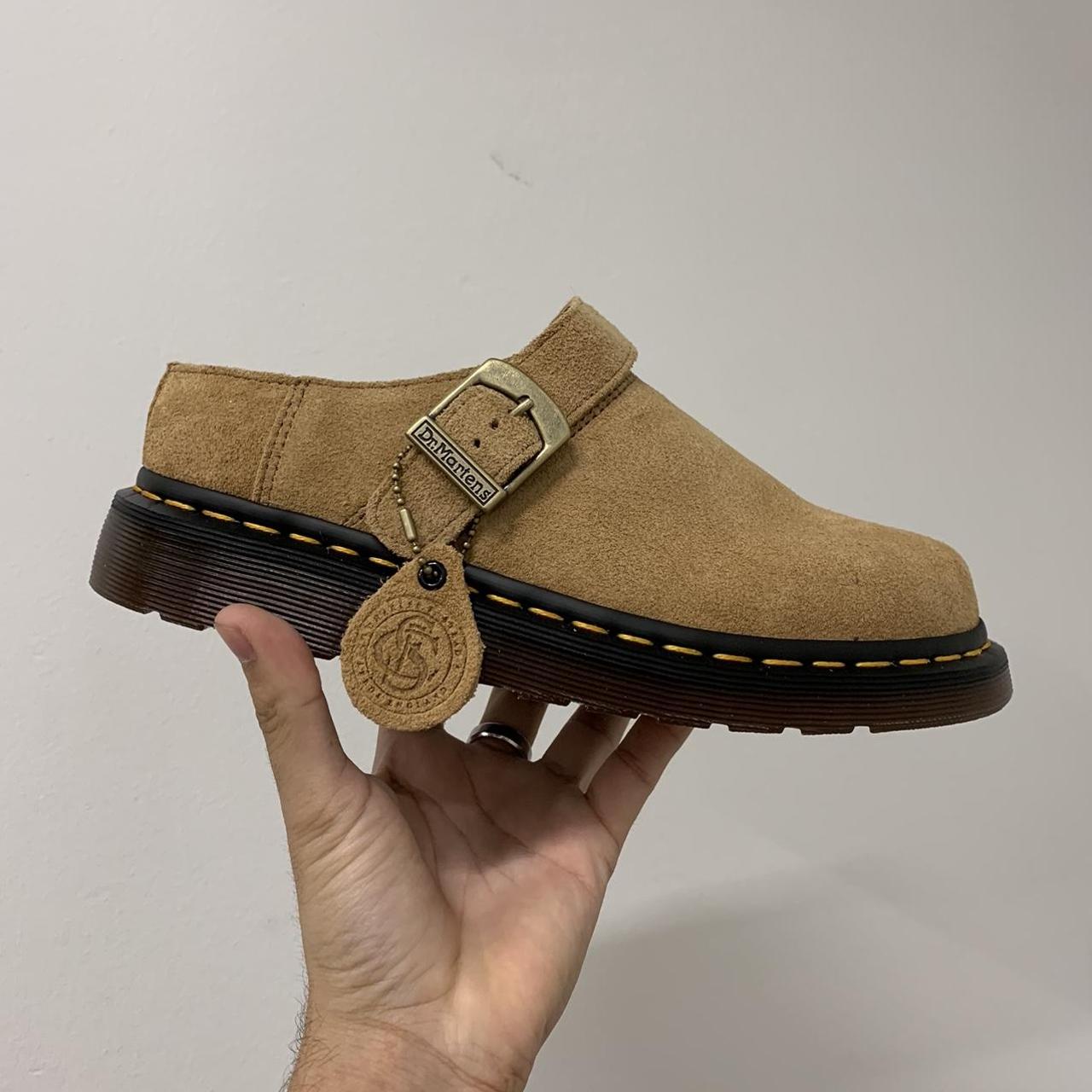 Dr. Martens Men's Tan and Cream Mules | Depop