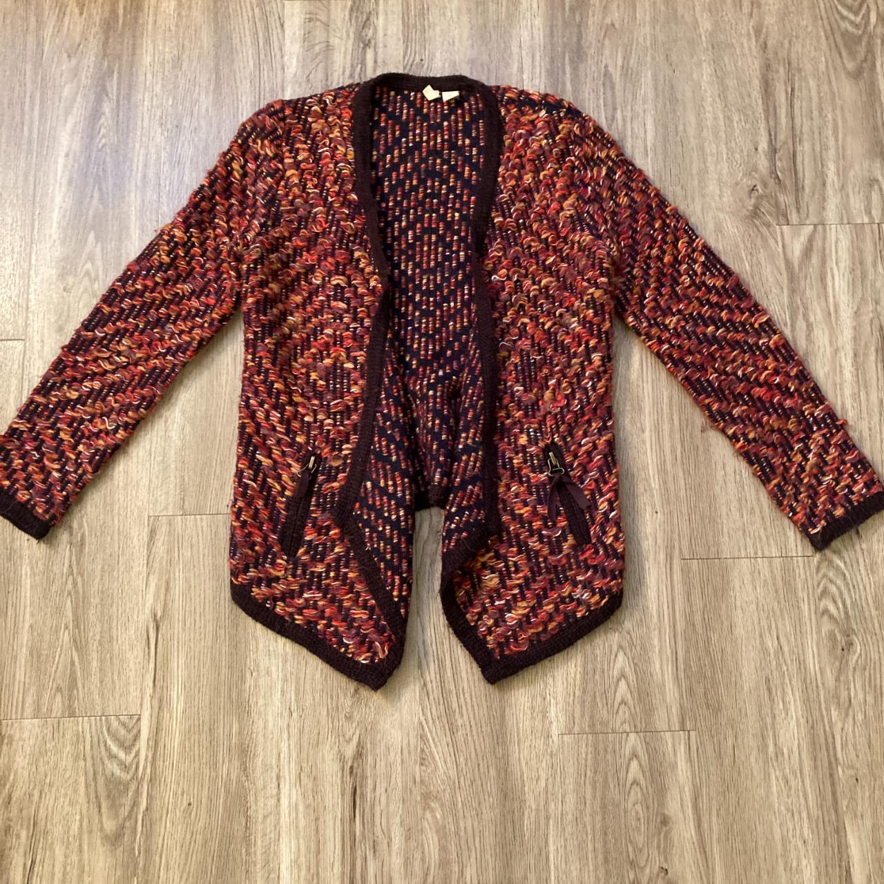 Anthropologie Moth Woven Wool Blend Cardigan Size S;... - Depop