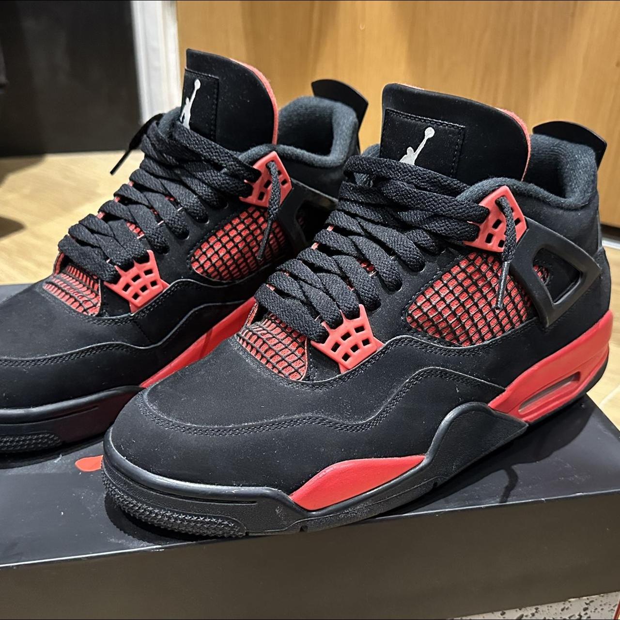 Jordan 4 red thunders Uk 9 Worn twice With... - Depop