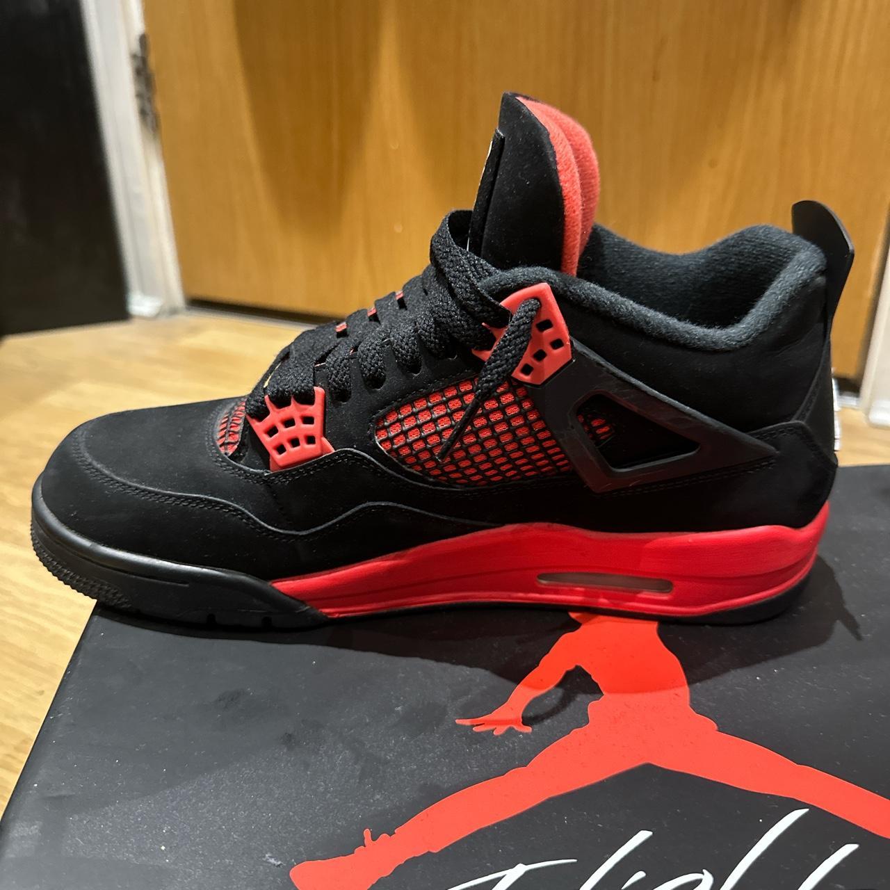 Jordan 4 red thunders Uk 9 Worn twice With... - Depop