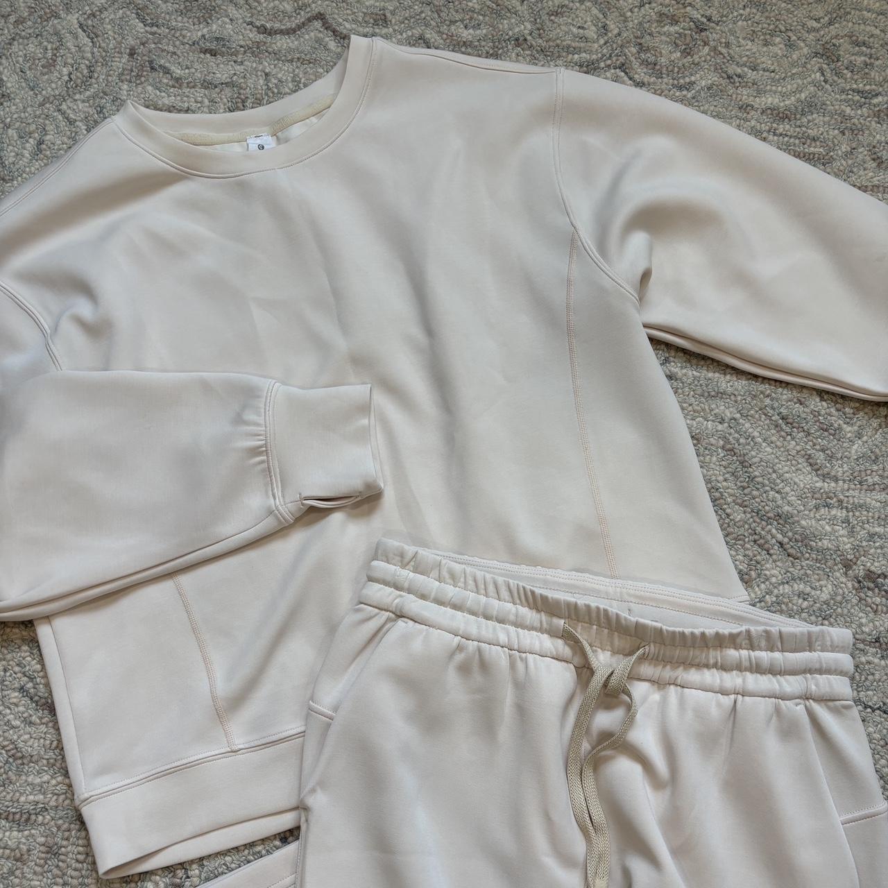 lululemon softstreme look-alike set in cream the... - Depop