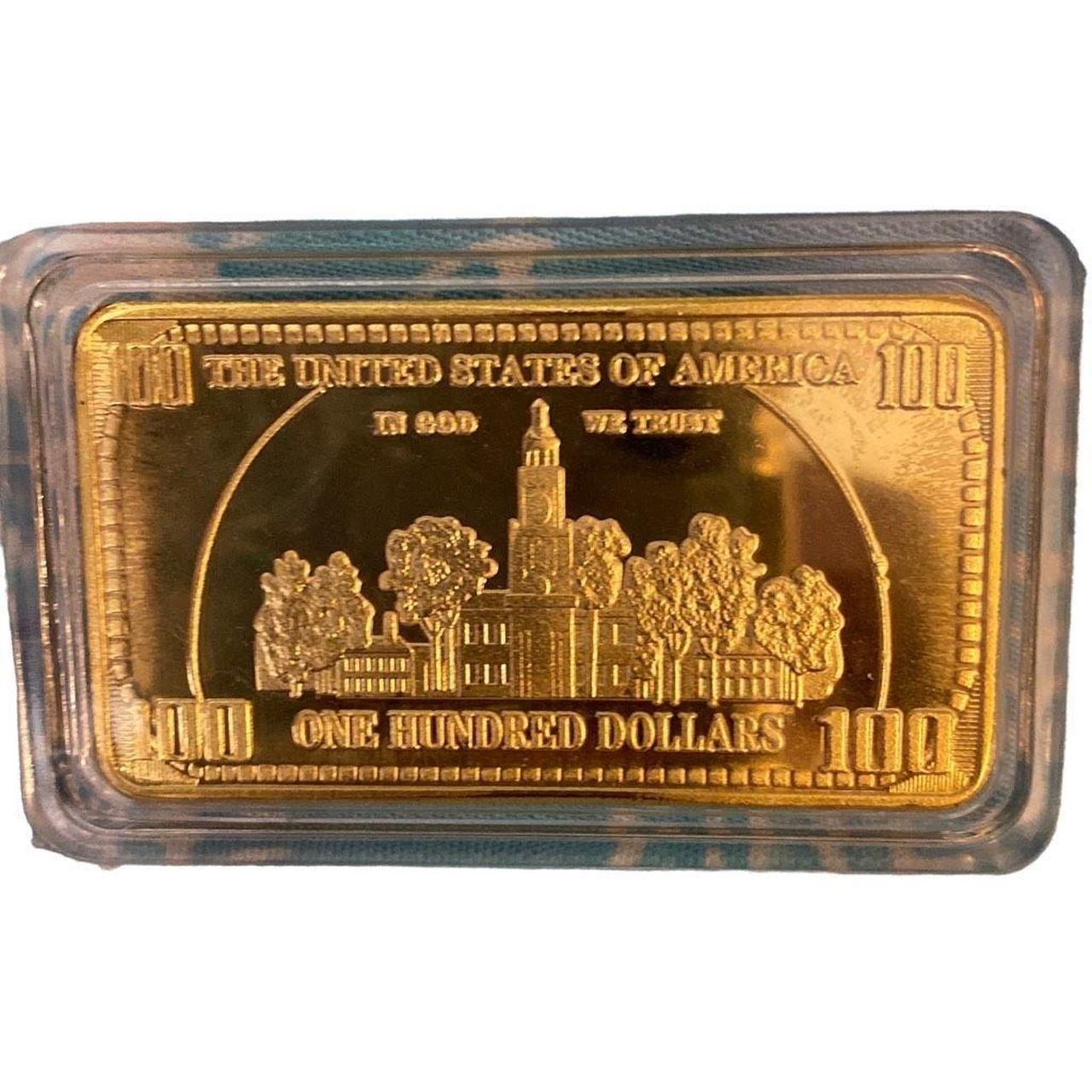 USA 999 Fine Iron One Troy Ounce Bullion Bar Gold... | Depop