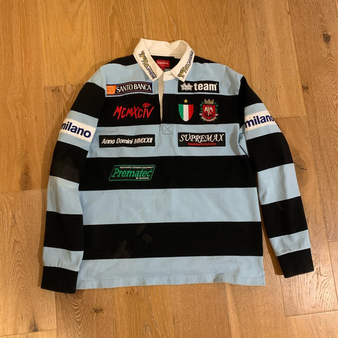 Supreme Rugby Jersey | Stains Shown in... - Depop