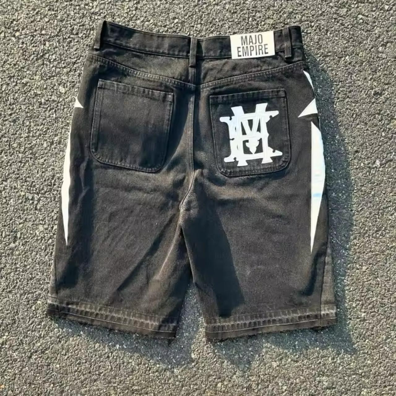 Street Style Wide Leg Jorts Got a couple sizes... - Depop