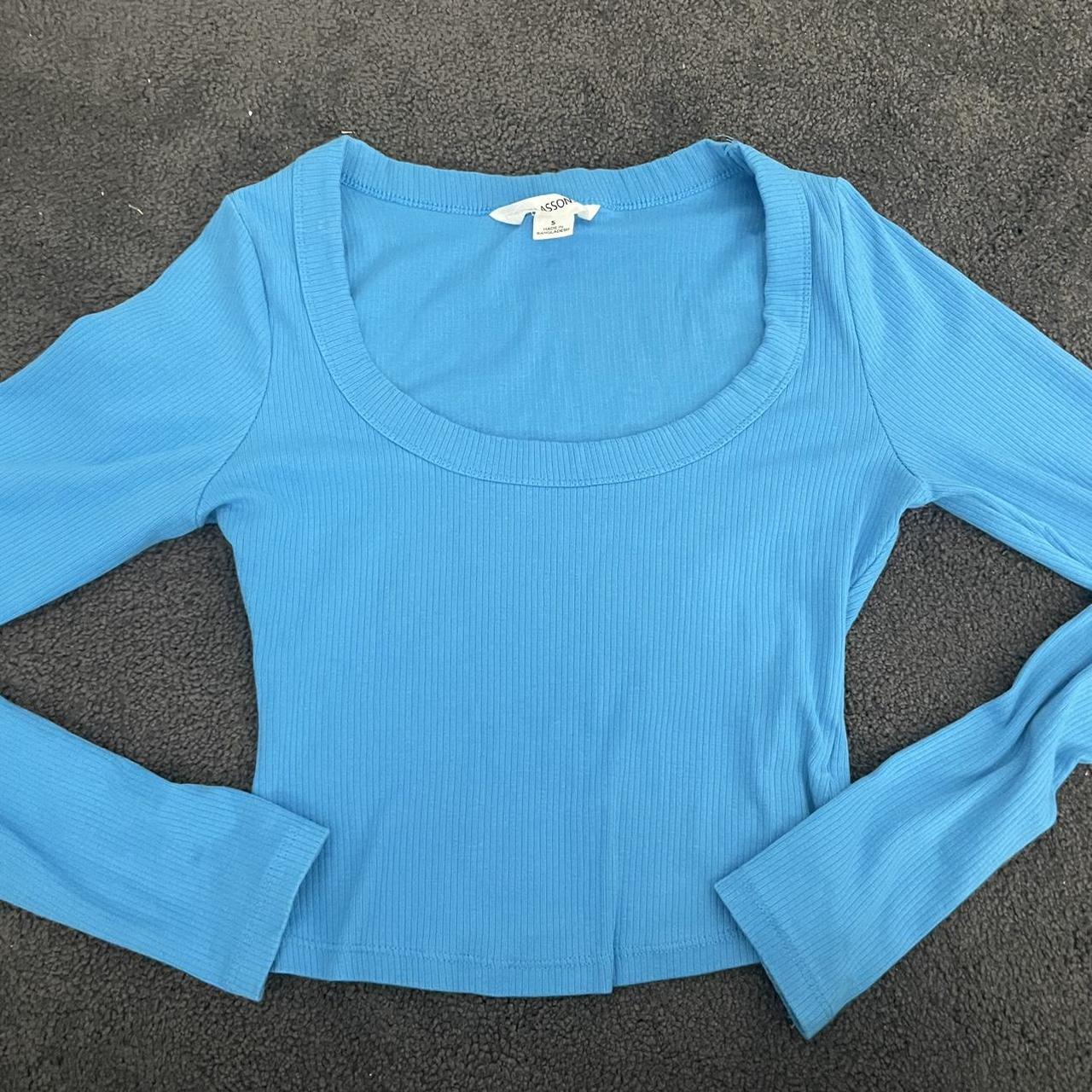 Glassons long sleeve blue top - Depop