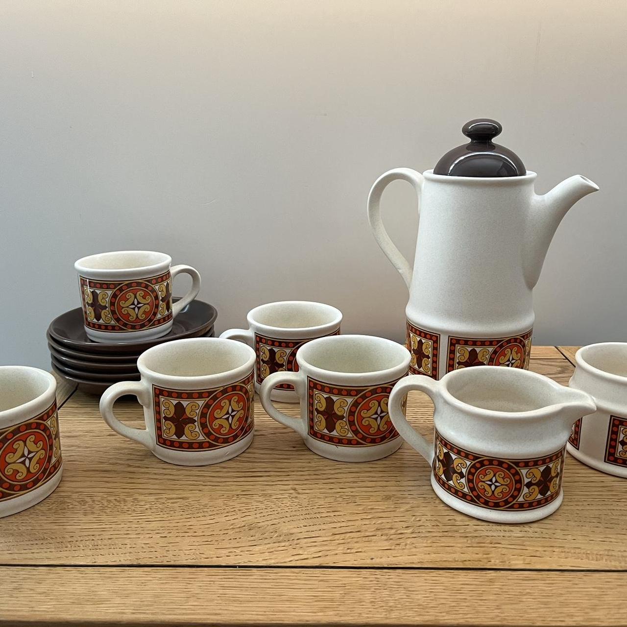 Vintage Retro Coffee Set 1970s Sadler Stoneware Cup... - Depop