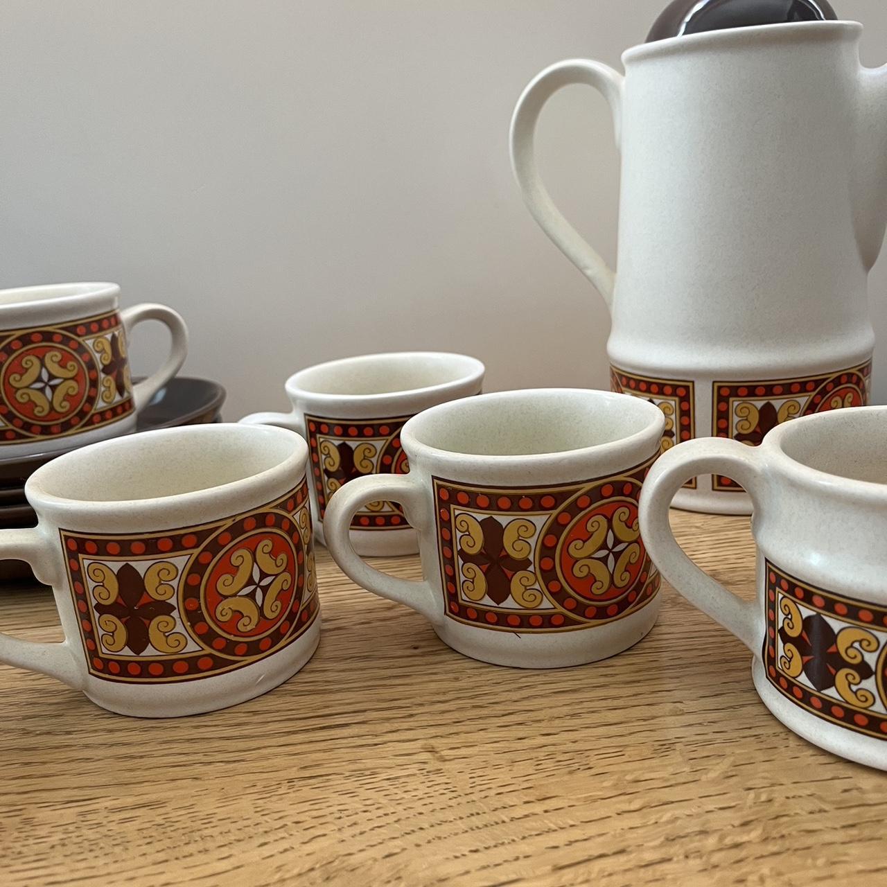 Vintage Retro Coffee Set 1970s Sadler Stoneware Cup... - Depop