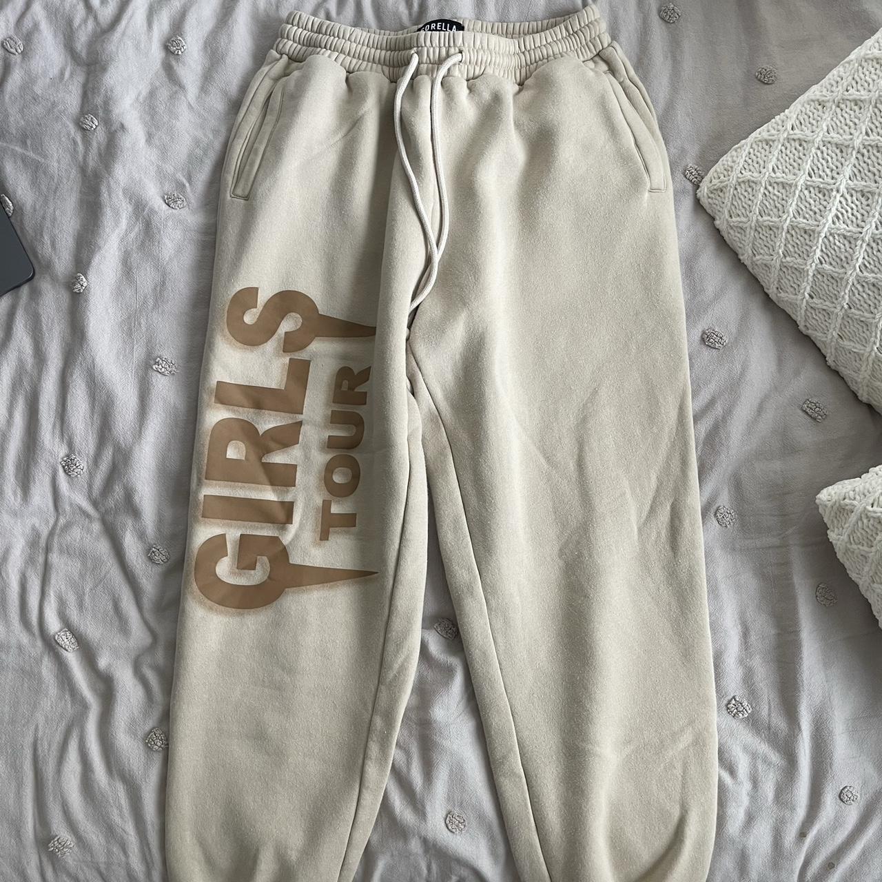 Girls tour tan sweatpants Size medium Message me... - Depop