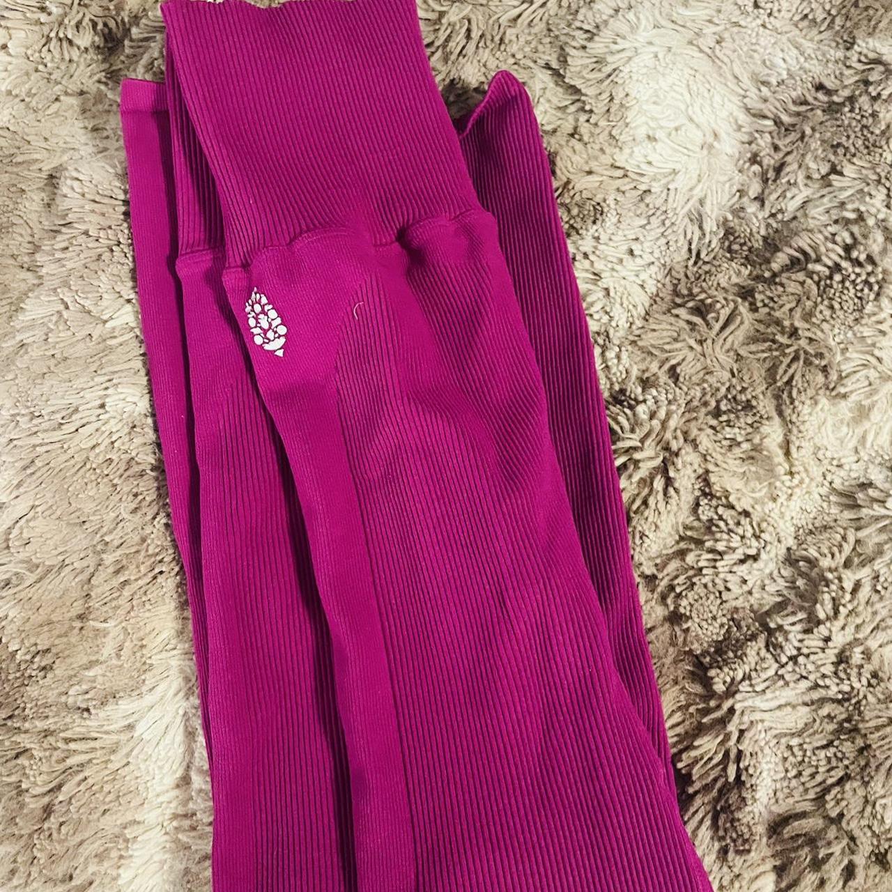Free people ribbed leggings 💗 Size medium large So... - Depop