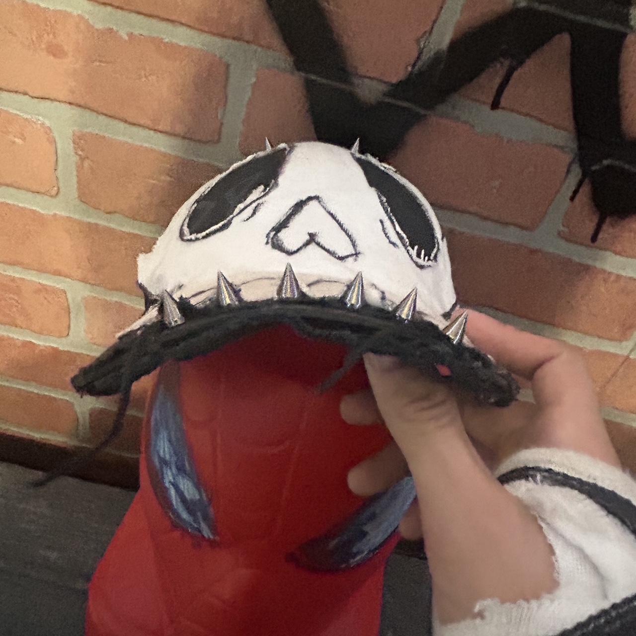 custom nike skull hat with spikes and studs with... - Depop