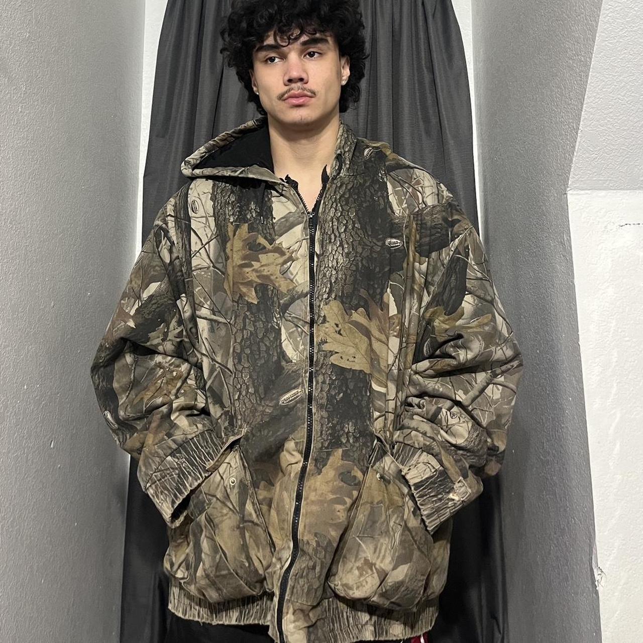 Real Tree Jacket with hood has thrashed sleeves 7/10... - Depop