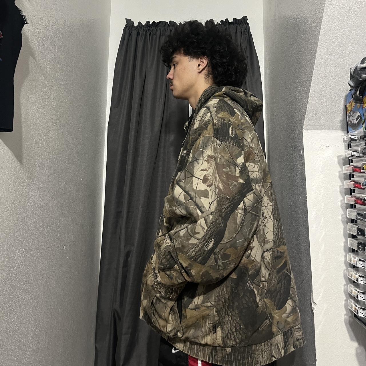 Real Tree Jacket with hood has thrashed sleeves 7/10... - Depop