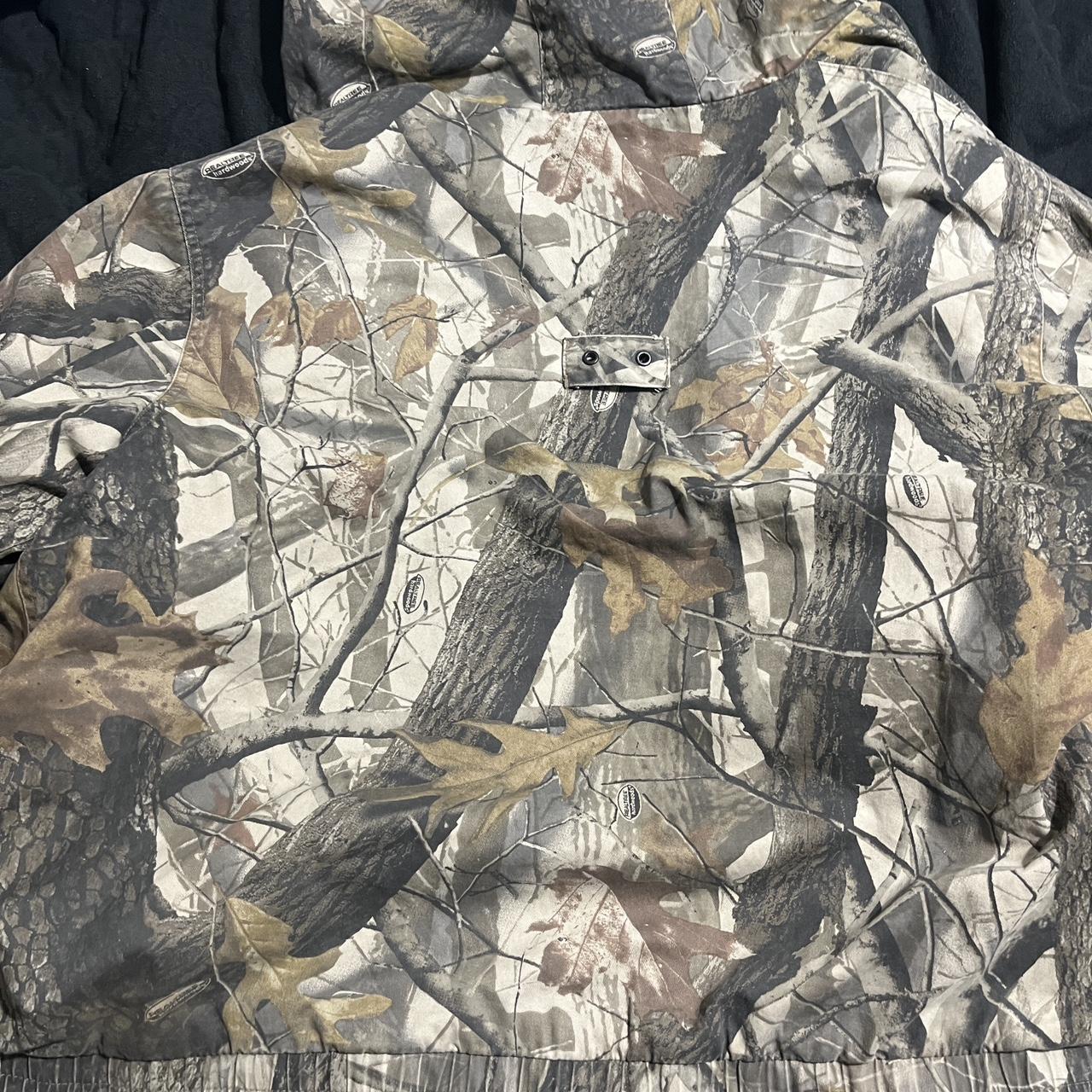 Real Tree Jacket with hood has thrashed sleeves 7/10... - Depop