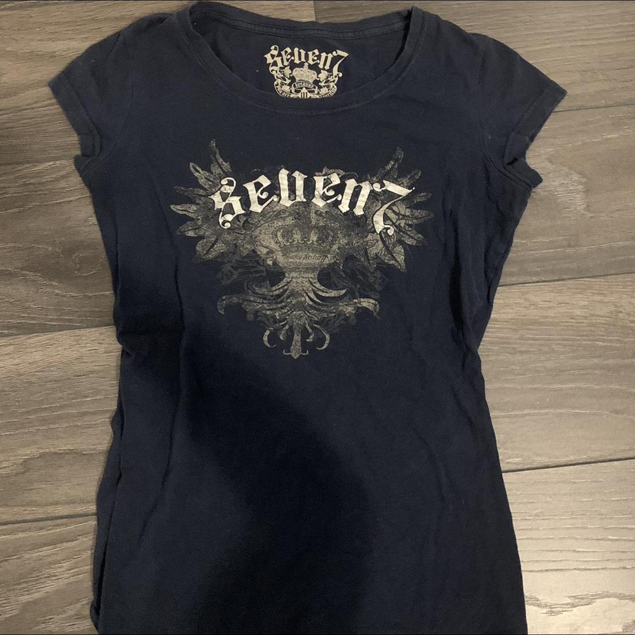 2000s y2k styled womens shirt size m with reflective... - Depop