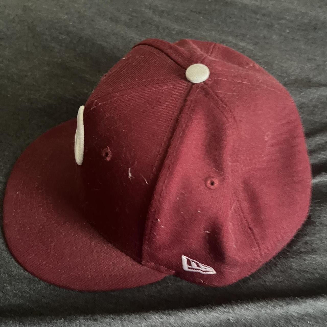 Red P Cap Details: Red, White P, P - Depop