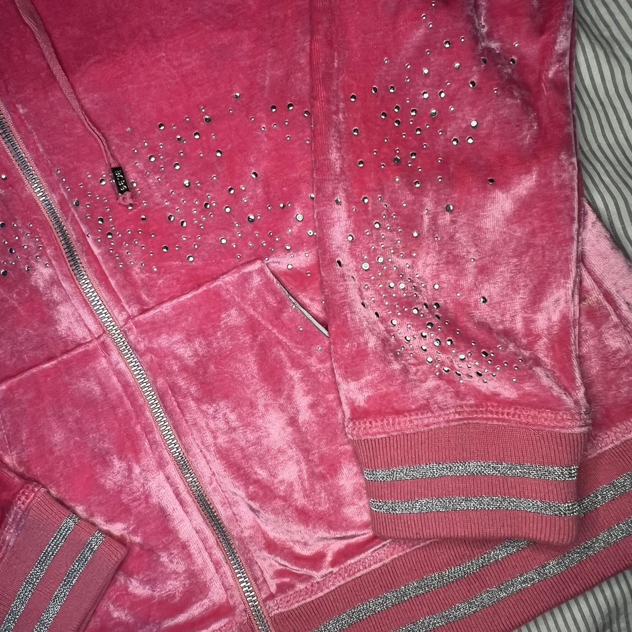bcbg pink and silver bling sweater PRICE:... - Depop