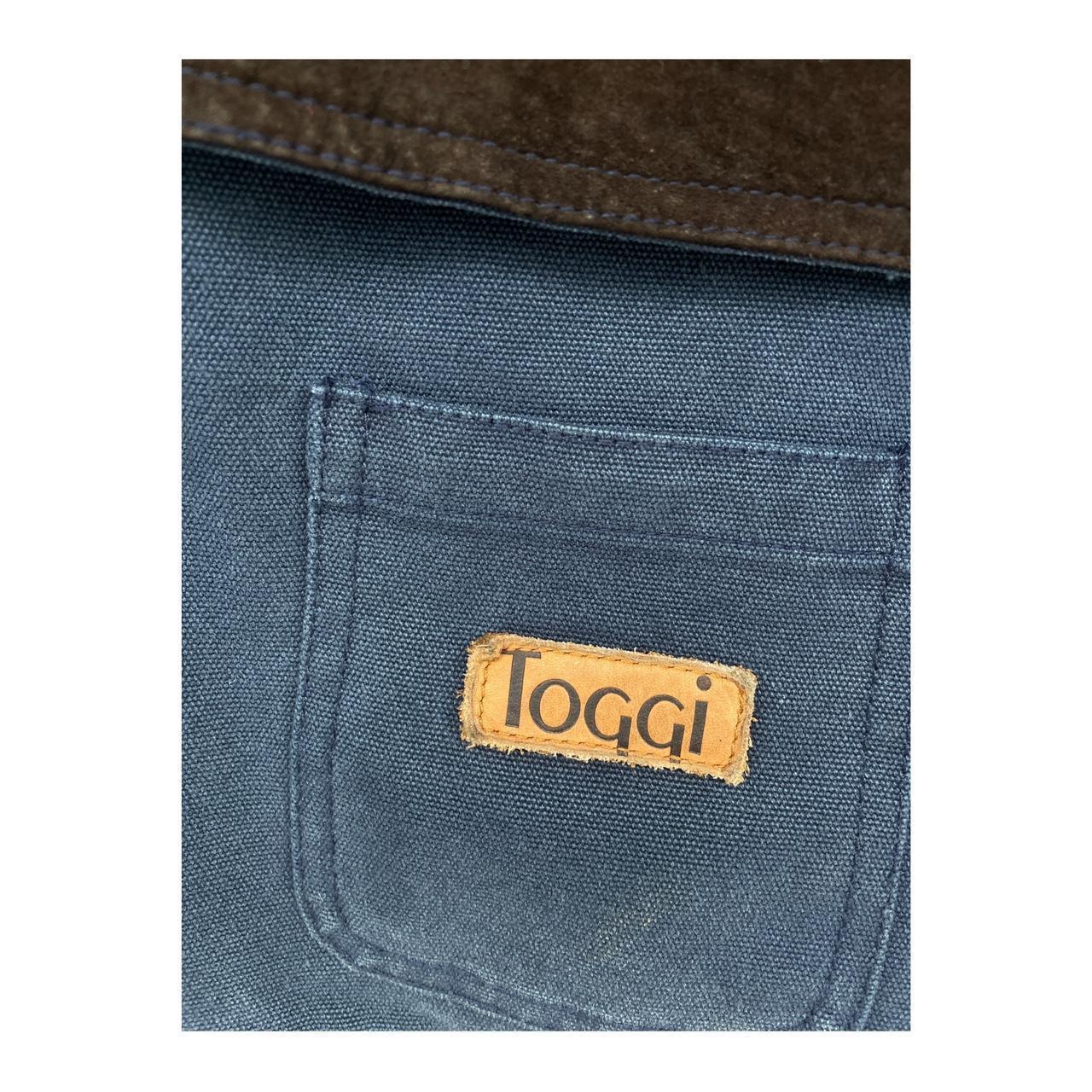 TOGGI Rough Country Navy & Brown Equestrian Jacket... - Depop