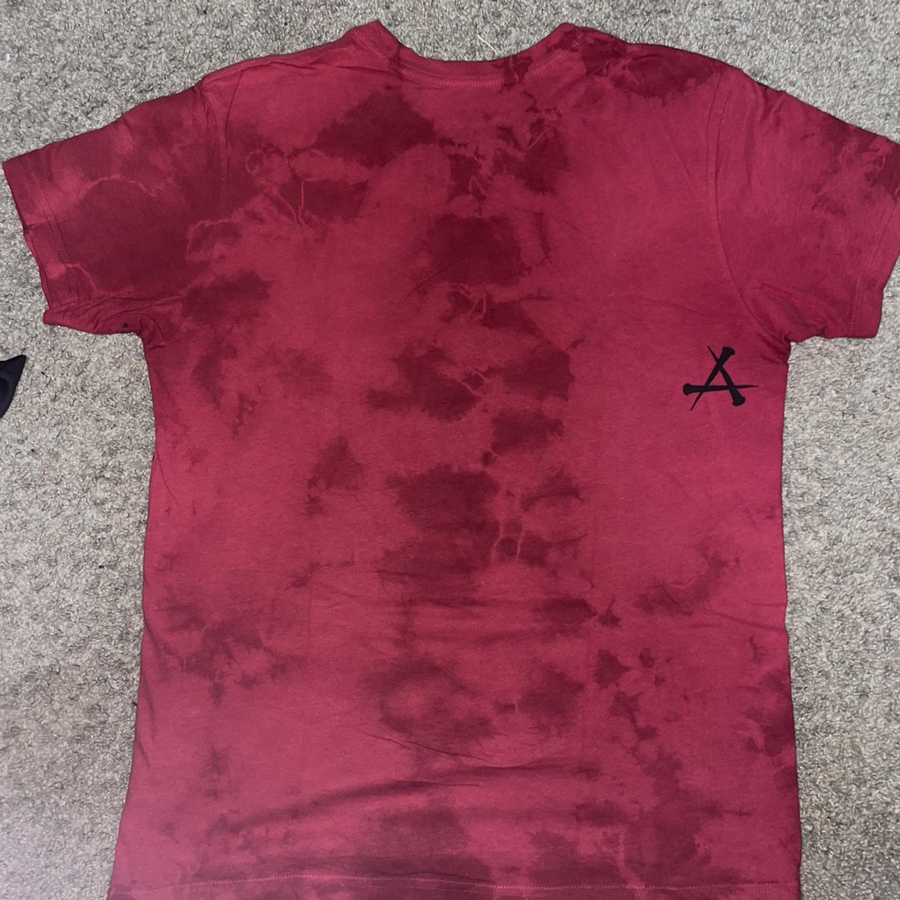 Red and black affliction crows shirt large fits true... - Depop