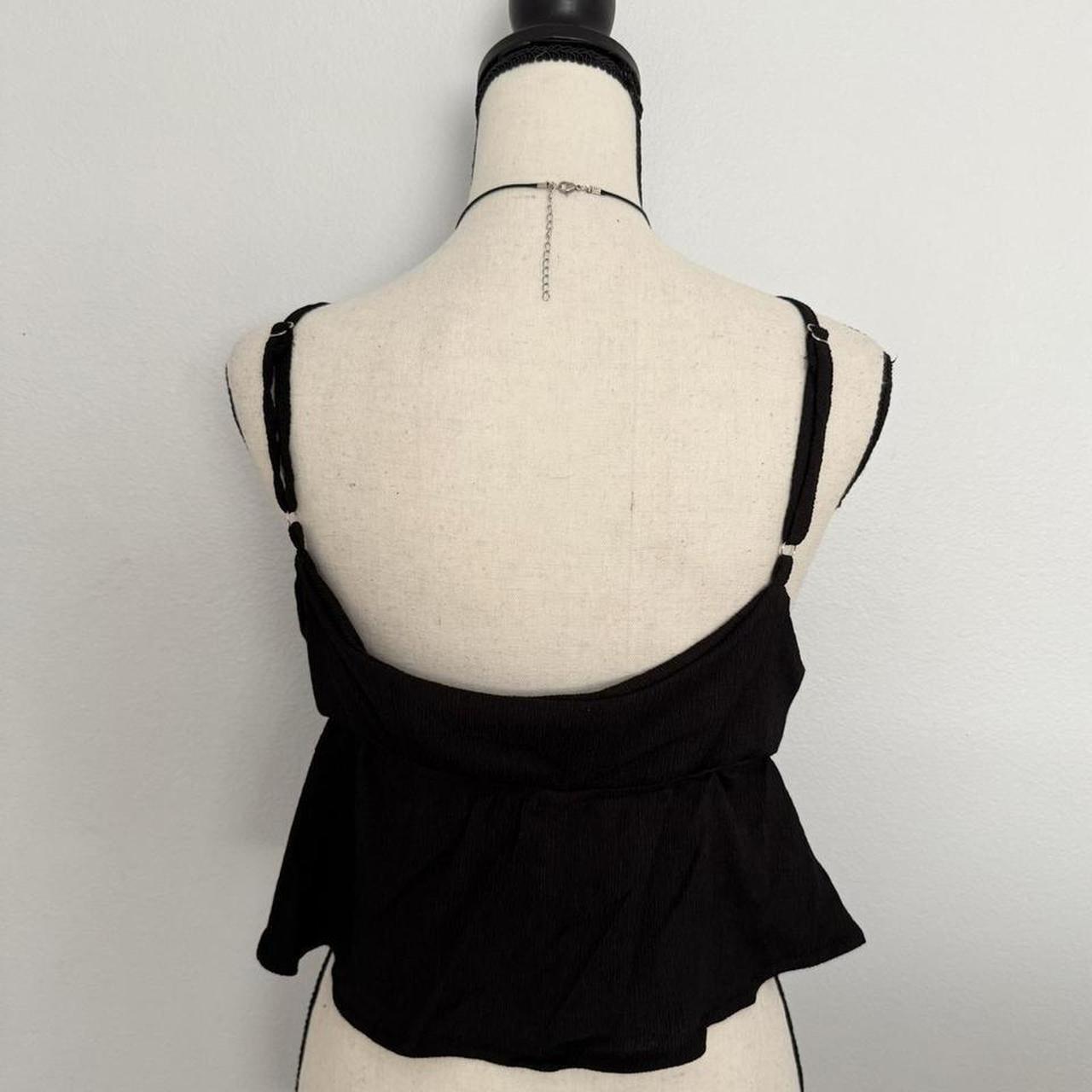 mini red bows red tie up black white lace... - Depop