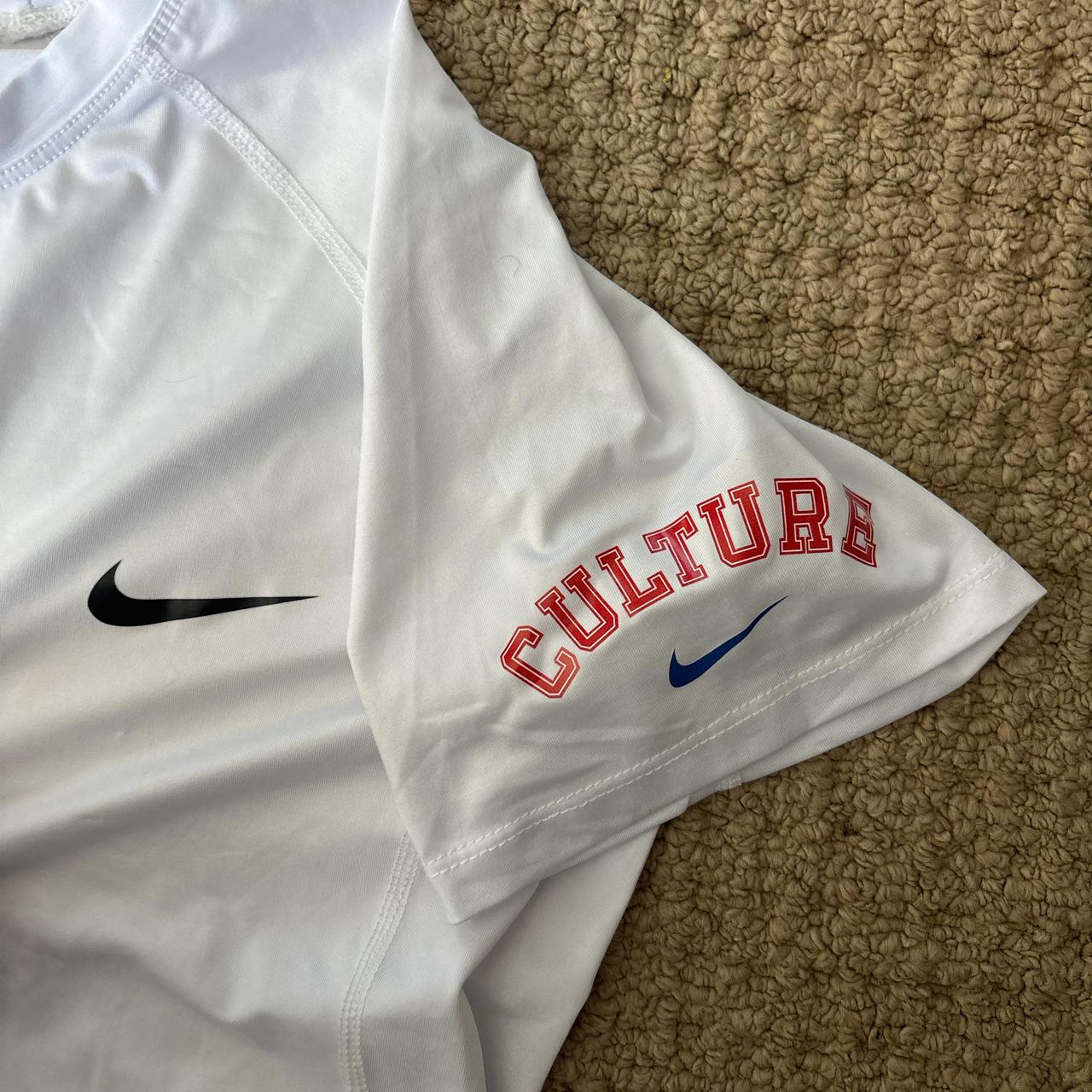 White Nike Eybl Dri-Fit basketball t-shirt... | Depop