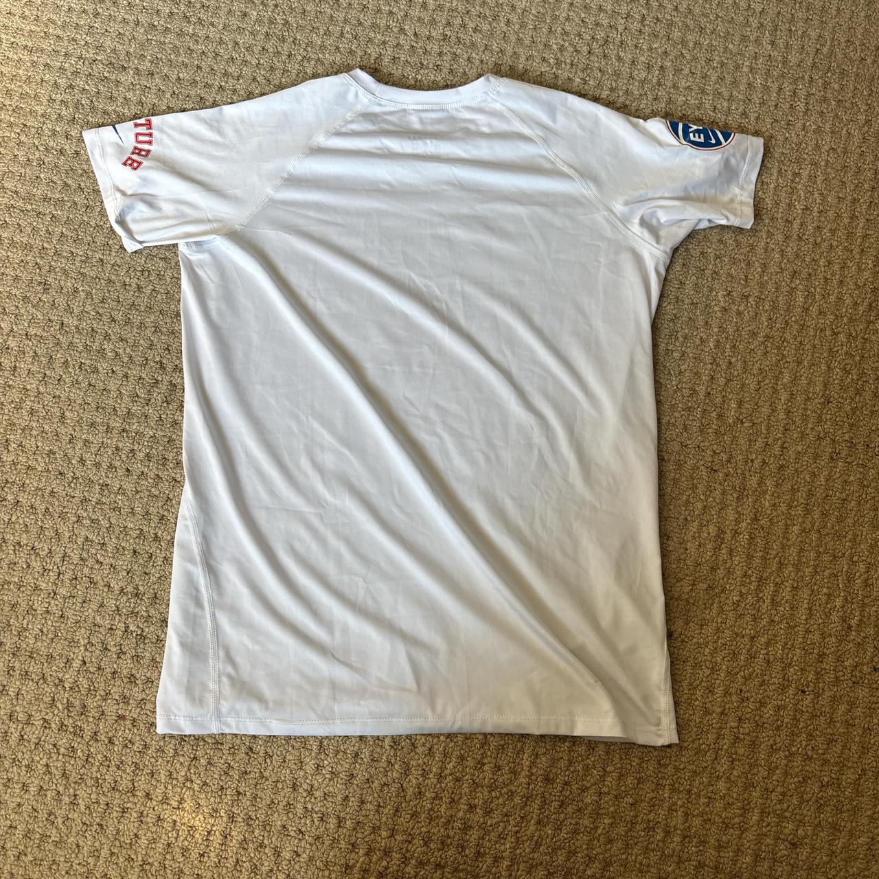 White Nike Eybl Dri-Fit basketball t-shirt... | Depop